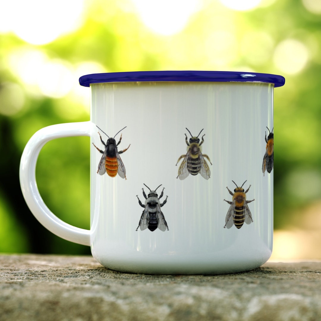 Enamel Mug With Bee Design the Perfect Gift for Nature Lovers and ...