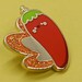 Cute Chilli Pin With Glitter Fire, Kawaii Hot and Spicy Glitter Badge ...