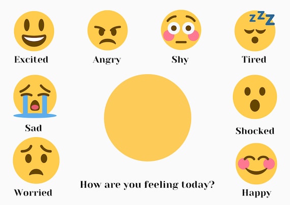 Printable Feelings and Emotions Mat SEN ASD Autism Speech - Etsy