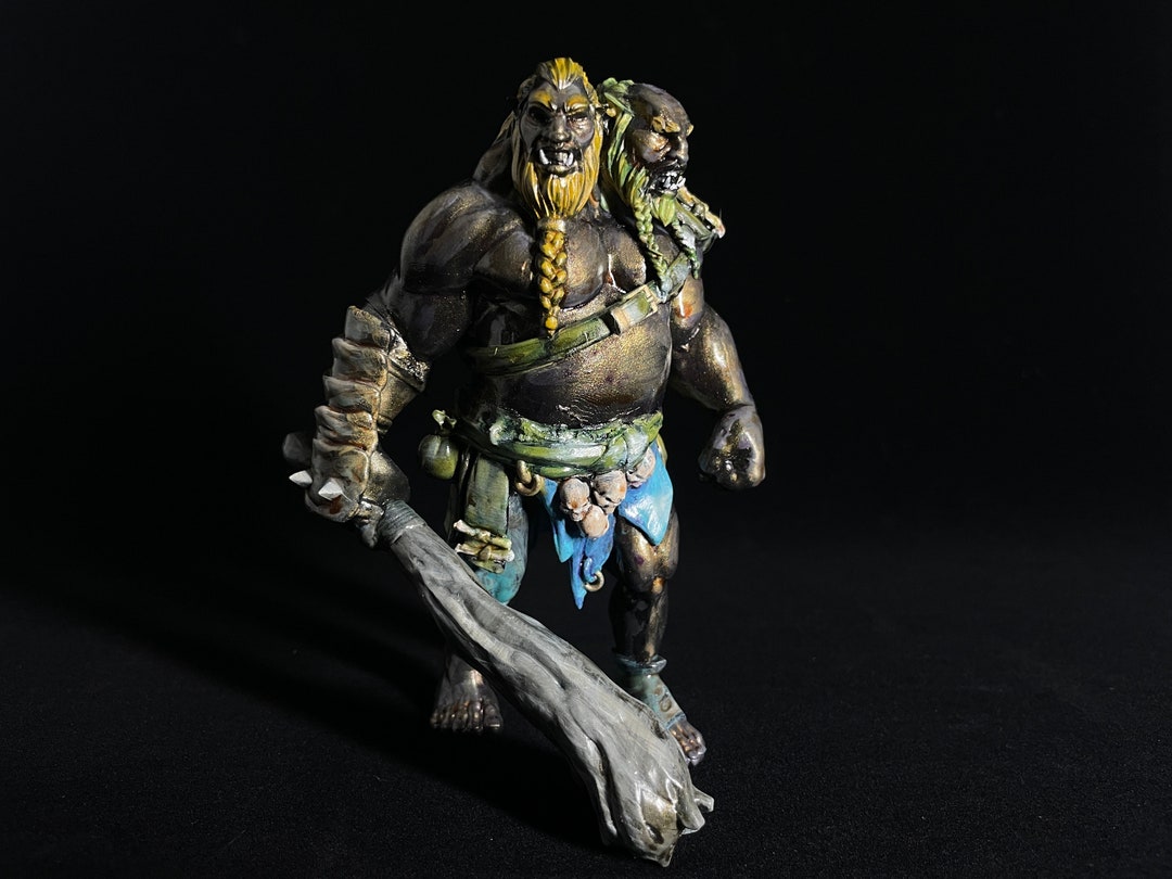 Two-headed Giant Hand Painted Ettin Miniature for D&D dungeons and ...