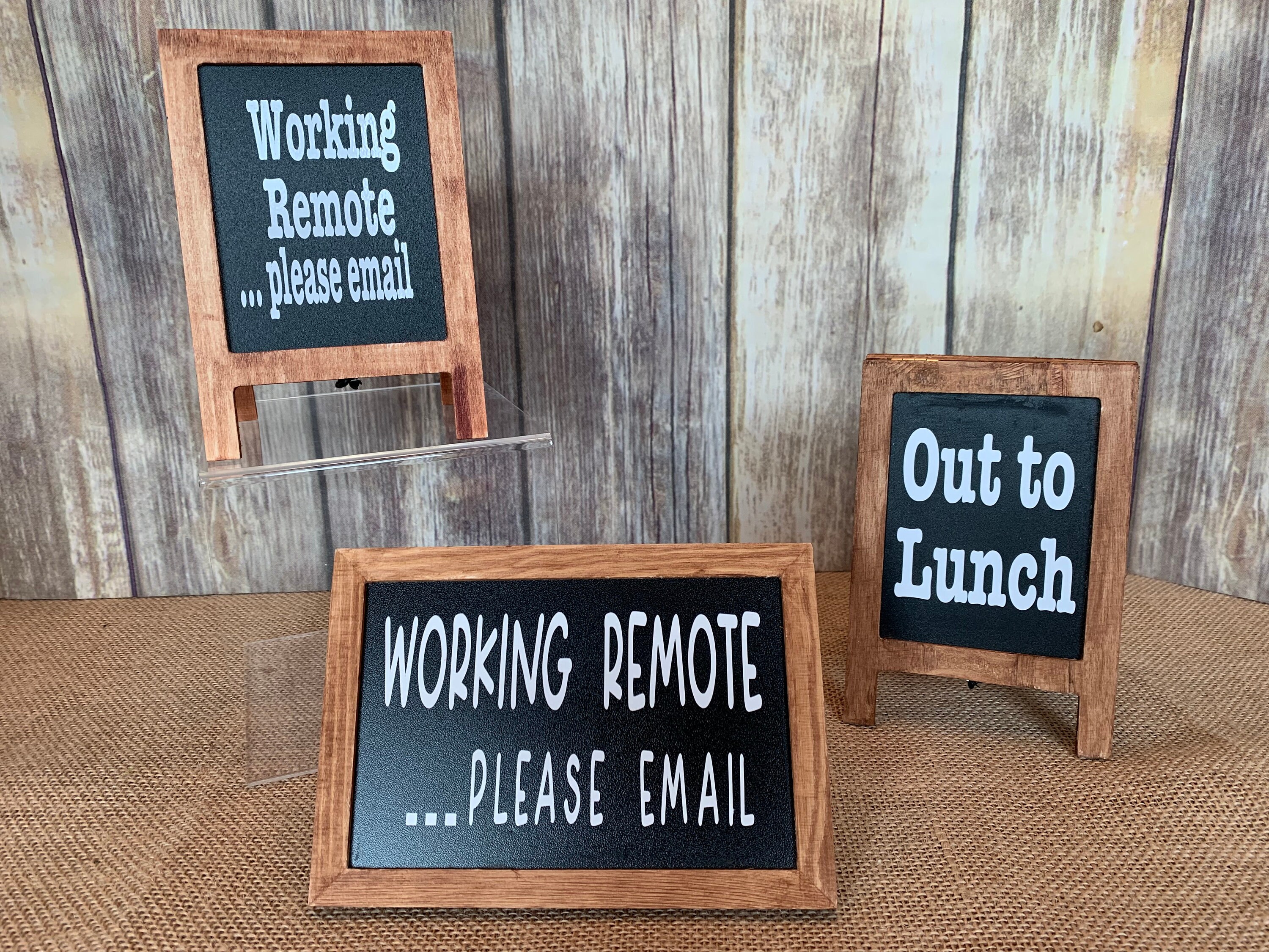 Office Sign for Desk Double-sided Out of Office Working - Etsy