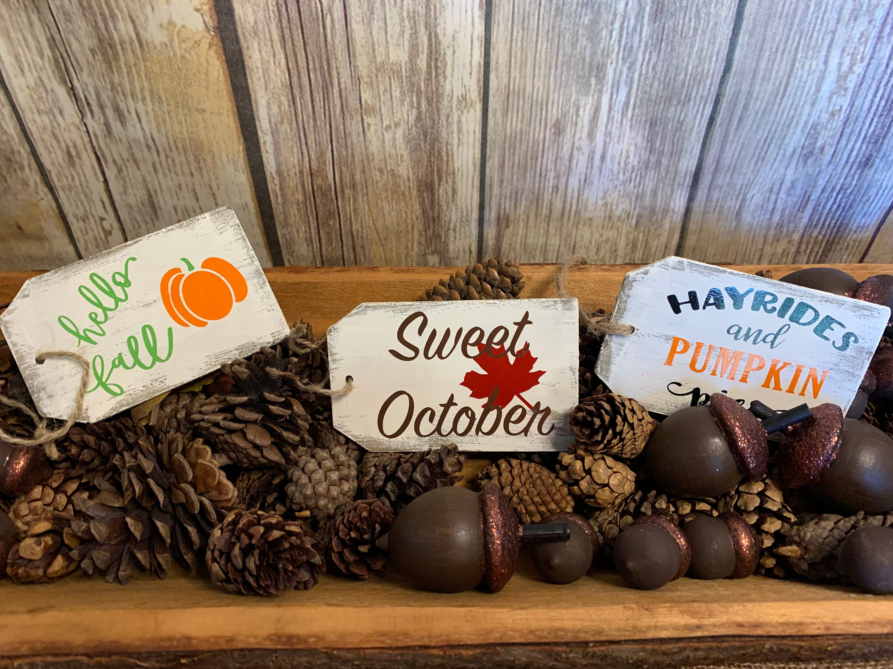 Wood Tag Fall Fall Tiered Tray Thanksgiving Tag Harvest - Etsy