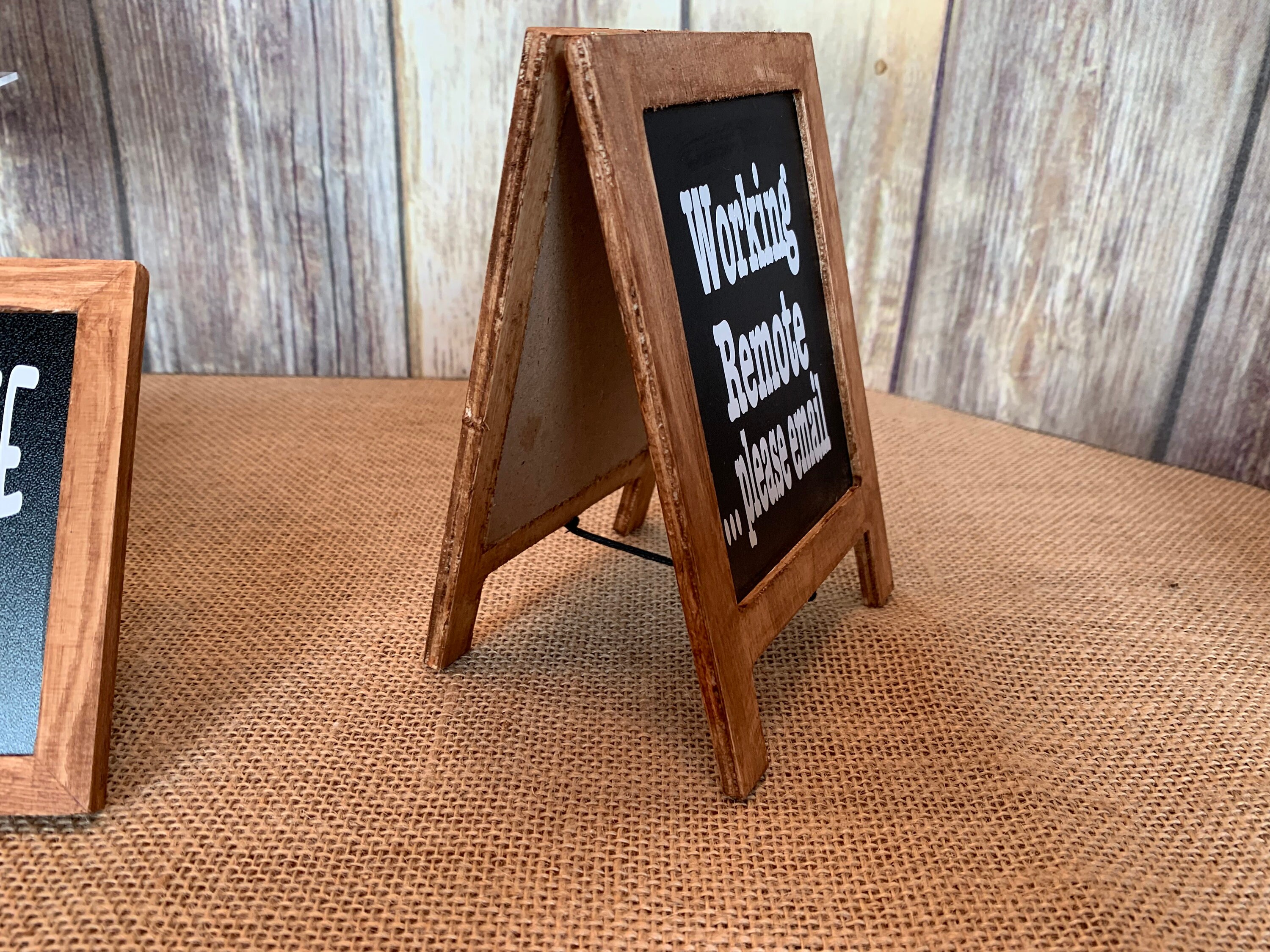 Office Sign for Desk Double-sided Out of Office Working - Etsy