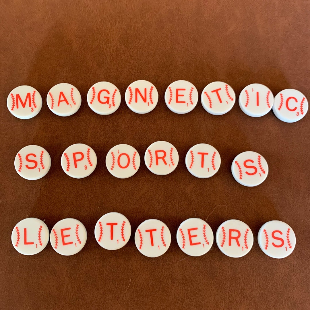 Baseball Fridge Magnet, Baseball Letter, Magnetic, Baseball Decor for ...