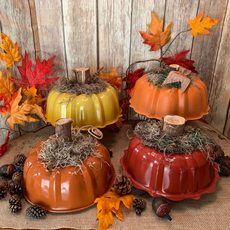 Bundt Pan Pumpkins Fall Tablescape Thanksgiving Centerpiece - Etsy