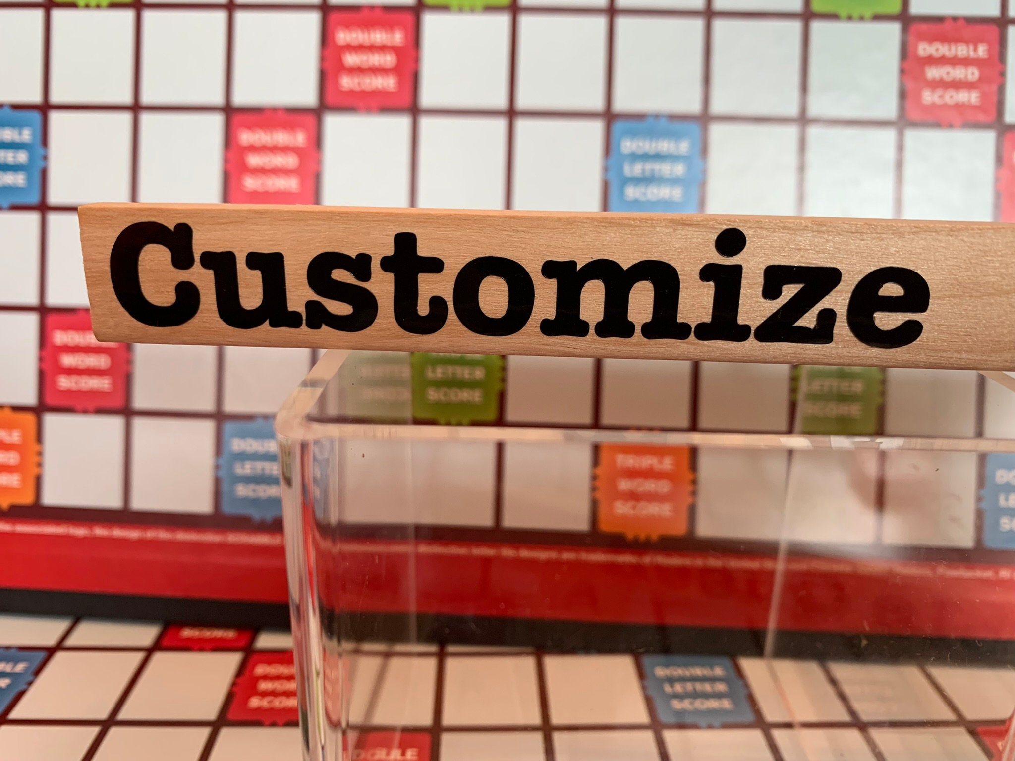 Personalized Scrabble Tile Holder, Scrabble Game Accessories, Gift for ...