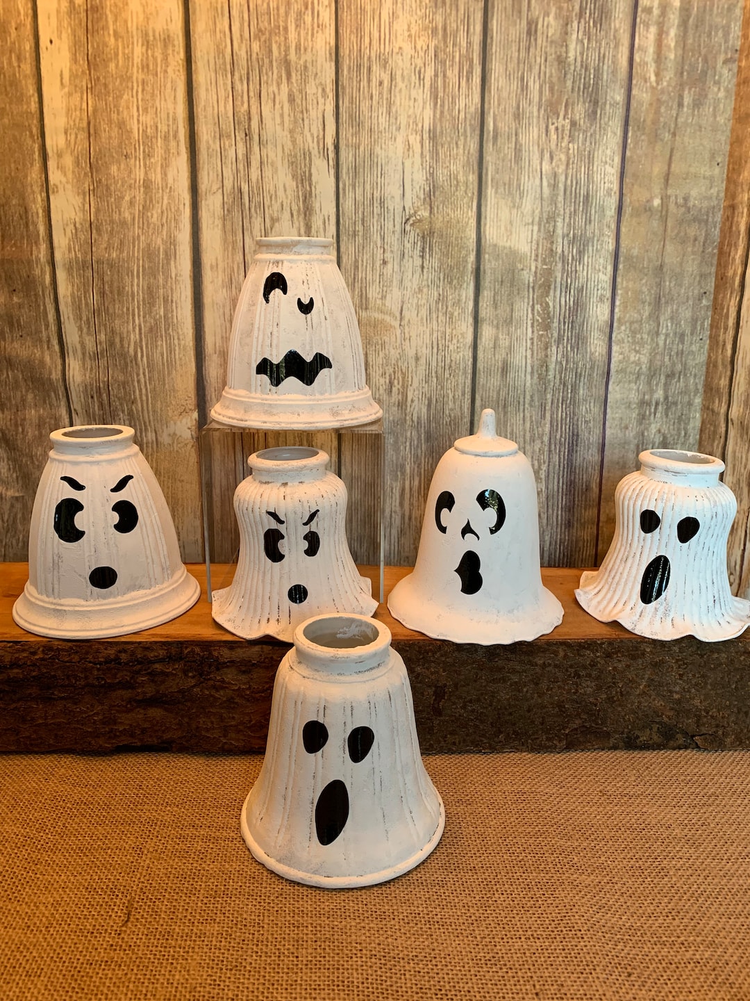Halloween Ghost Lights, Ghost Tiered Tray Decor, Fall Centerpiece ...