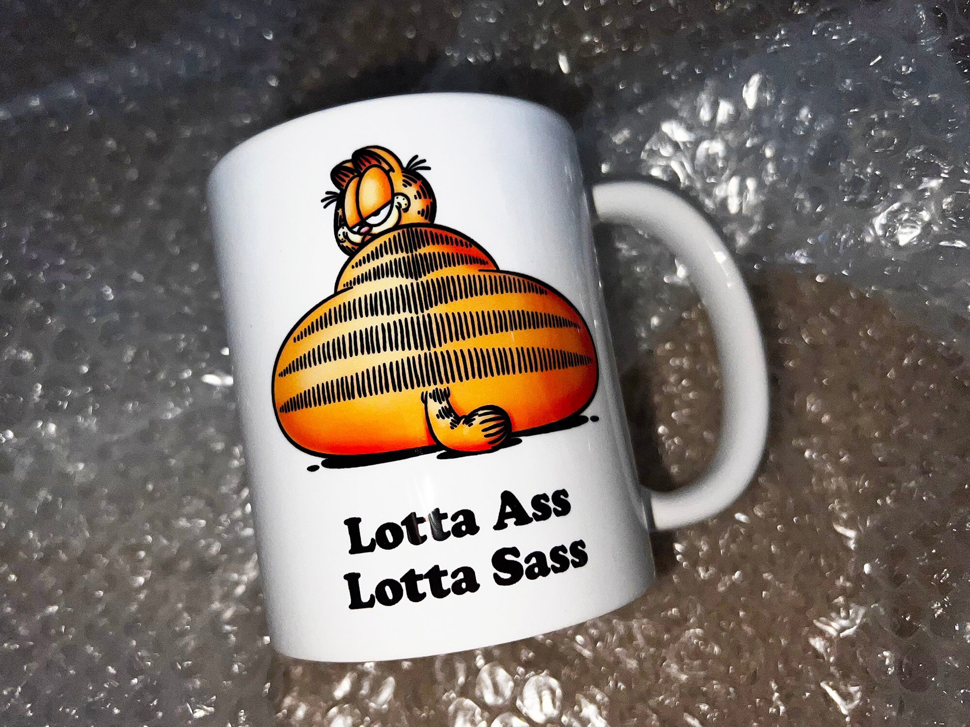 Garfield Lotta Ass Lotta Sass Mug Etsy