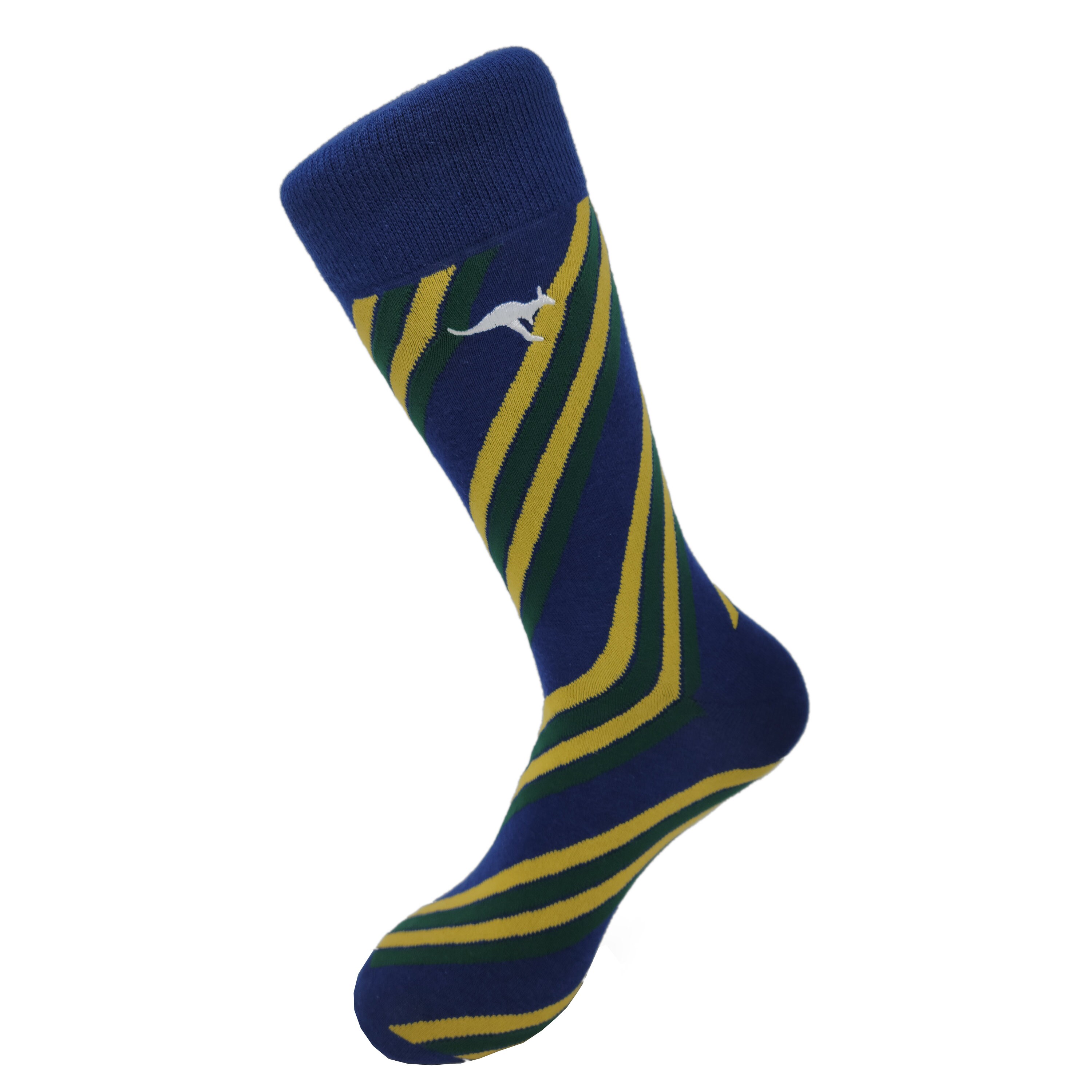 Navy Dress Sock With Sage And Gold Stripes Blue Green And | Etsy