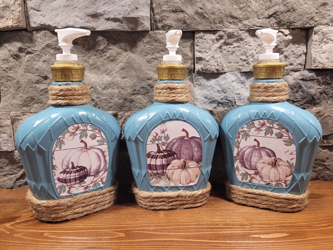 Handmade Rustic Farmhouse Fall Pumpkin Soap Dispenser, Repurposed ...