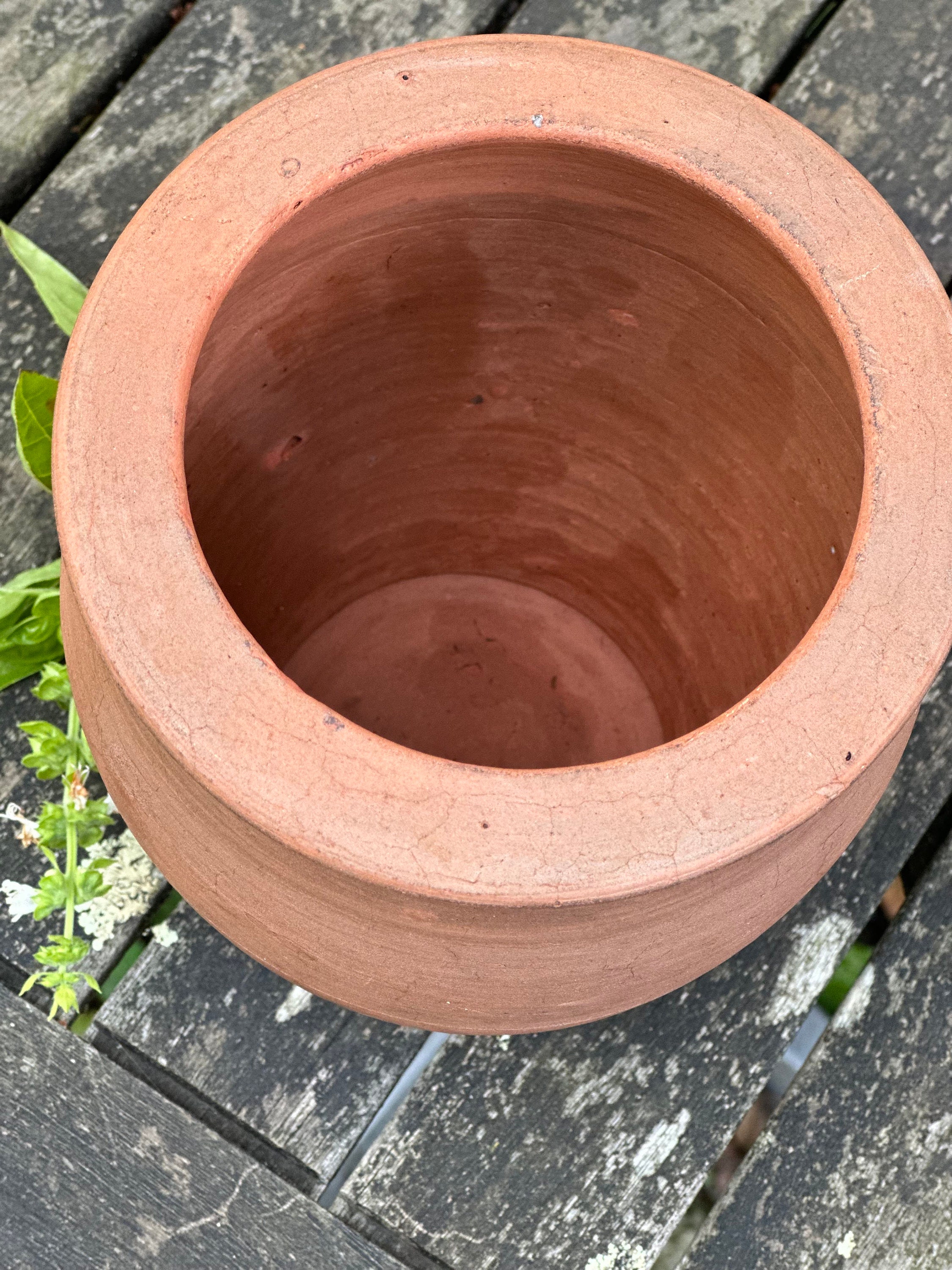 Antique French Butter Pot Terracotta Jar Handmade Stoneware Normand ...