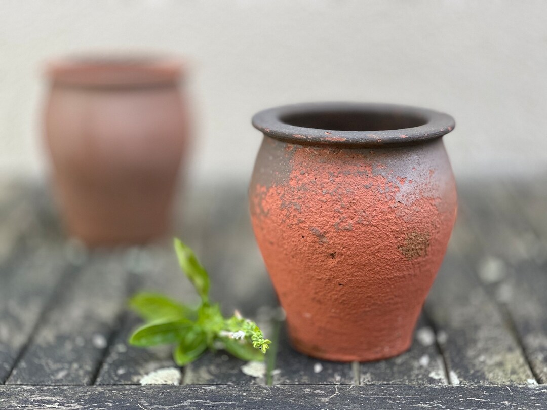 Antique French Butter Pot Terracotta Jar Handmade Normand Pottery XIX ...