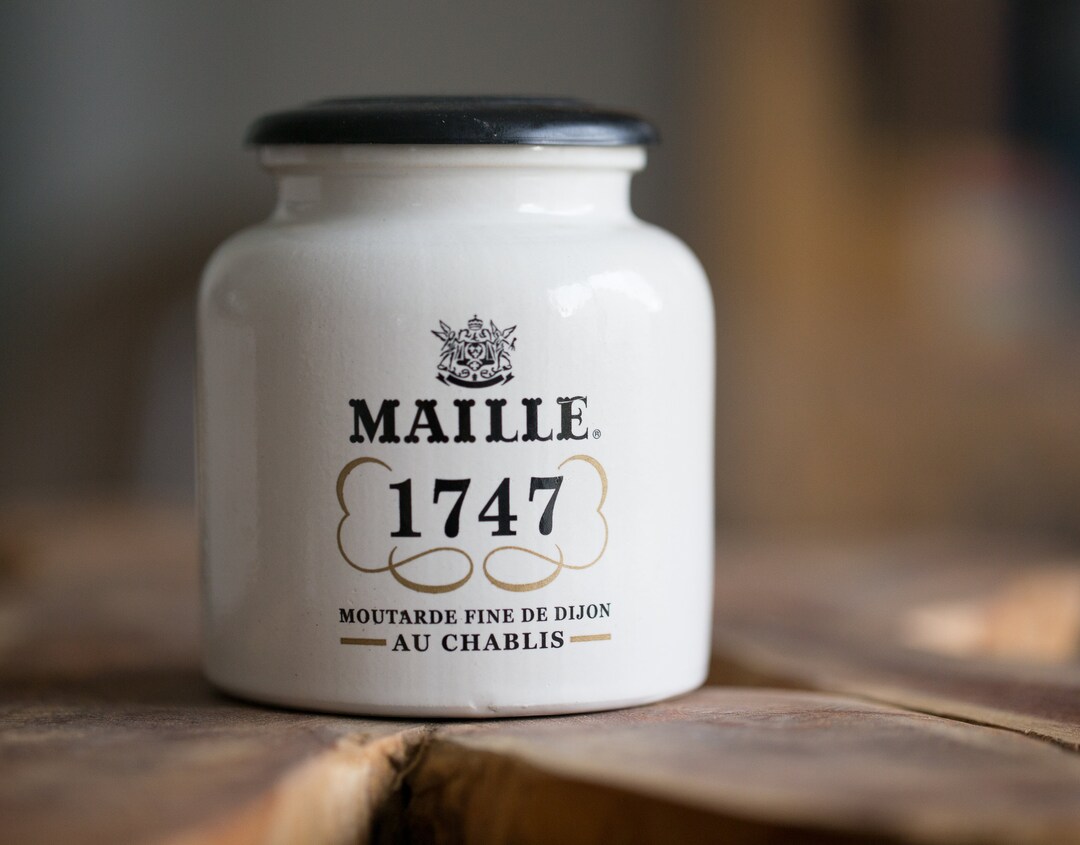 Vintage Mustard Pot Maille Ceramic Storage Jar With Lid French ...