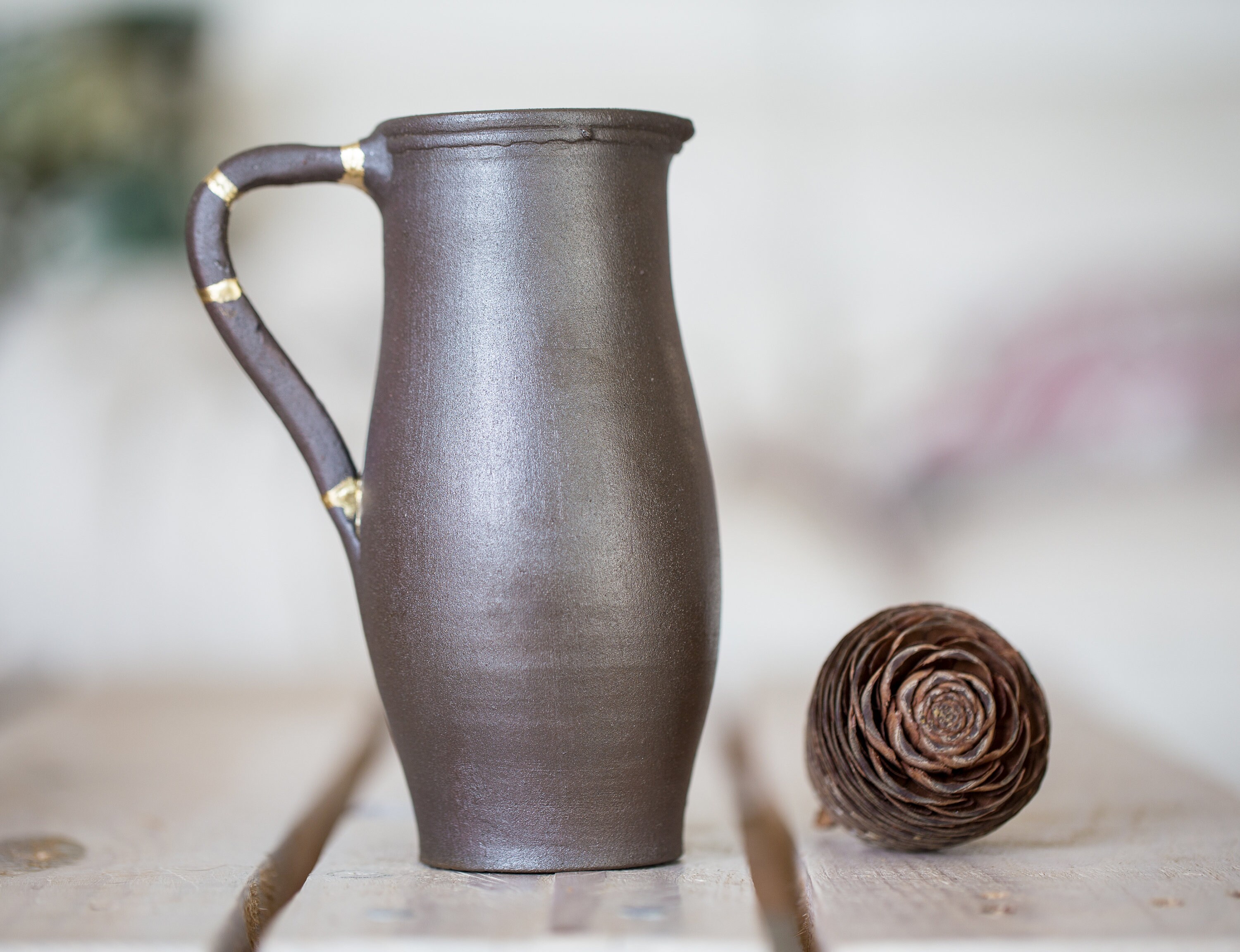 Kintsugi Antique French Pitcher Stoneware Handmade Jug - Etsy