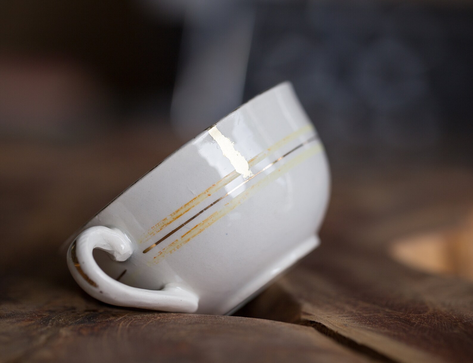 Kintsugi Vintage French Tea Coffee Cup Sarreguemines Gold 1920s ...