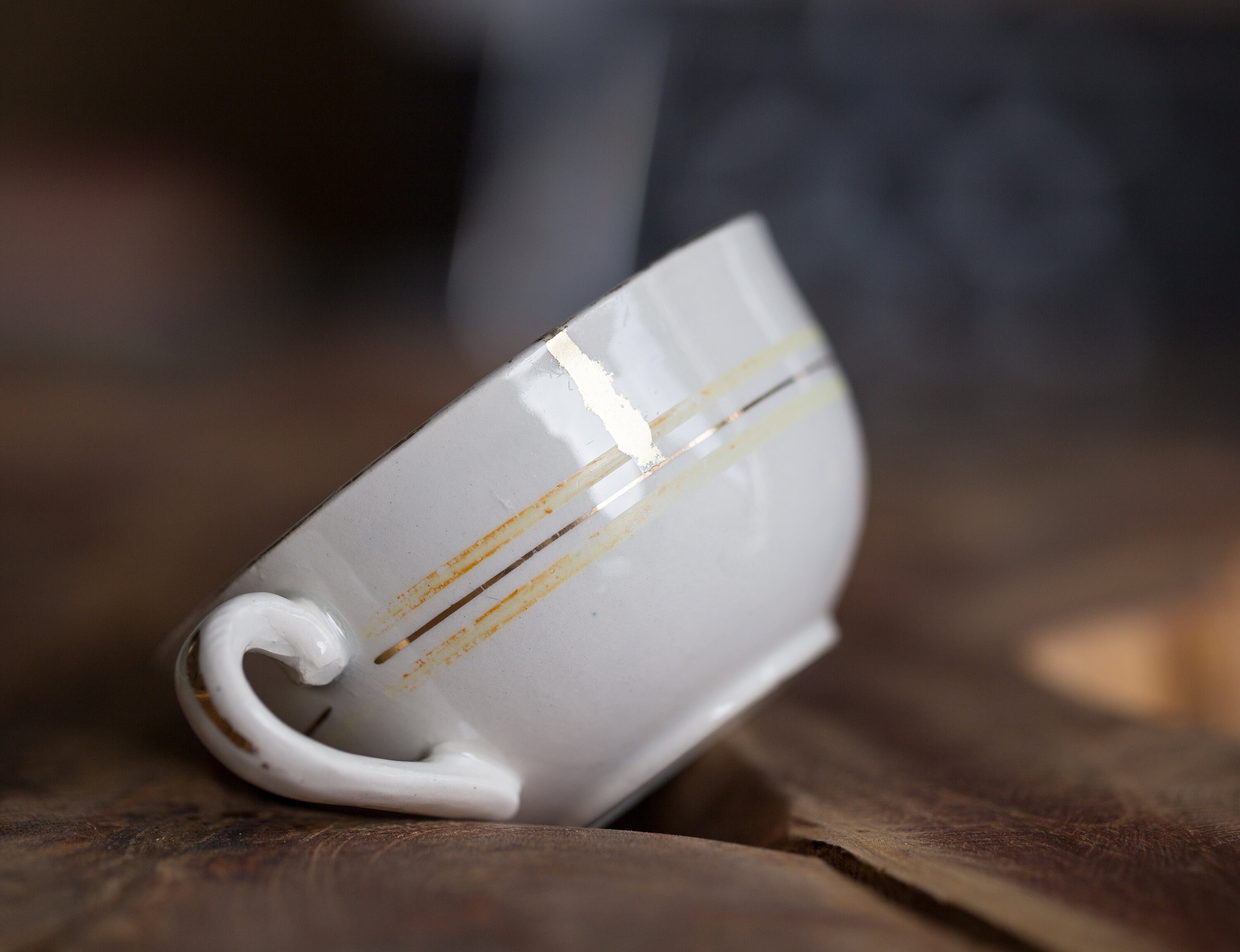 Kintsugi Vintage French Tea Coffee Cup Sarreguemines Gold 1920s ...