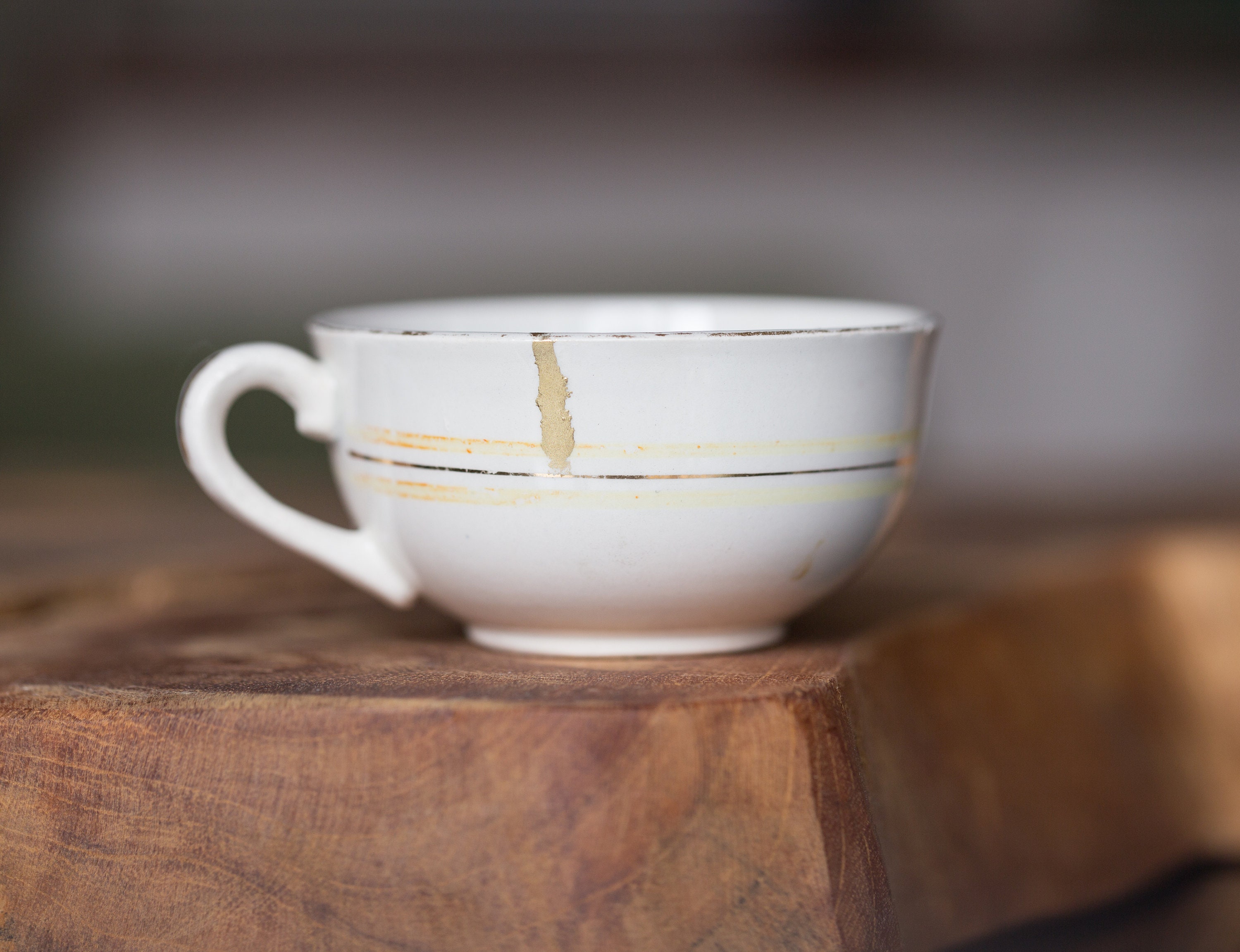 Kintsugi Vintage French Tea Coffee Cup Sarreguemines Gold 1920s ...