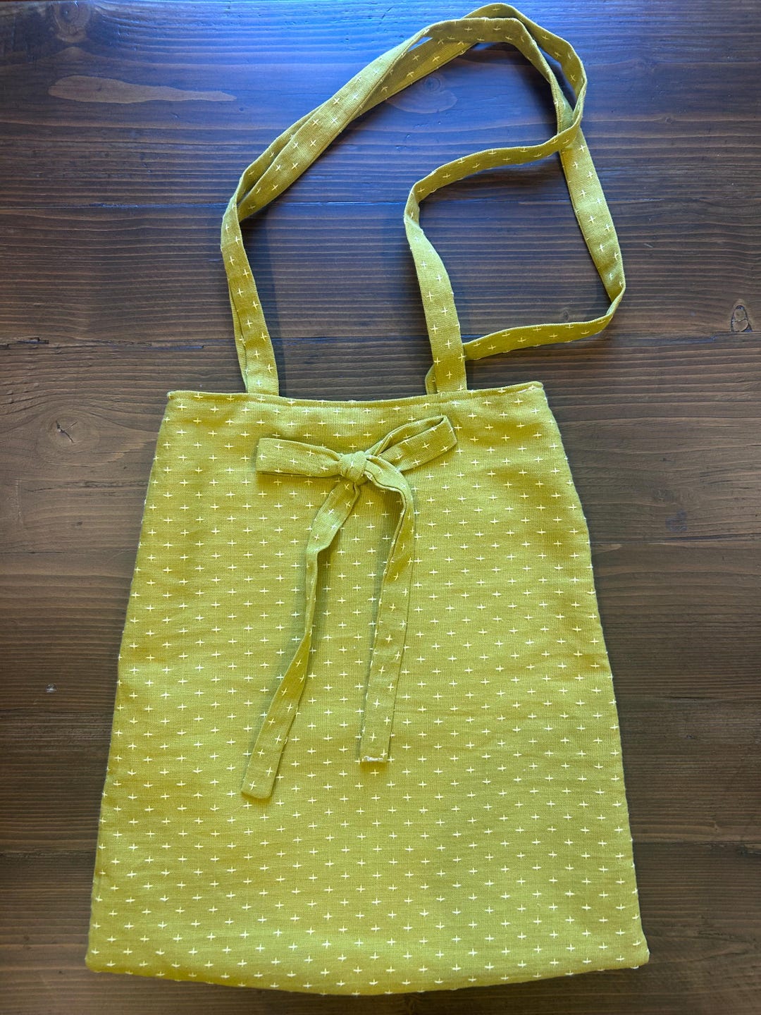 Bright Yellow Chartreuse Embroidered Cotton Bow Tote Bag: Soft ...