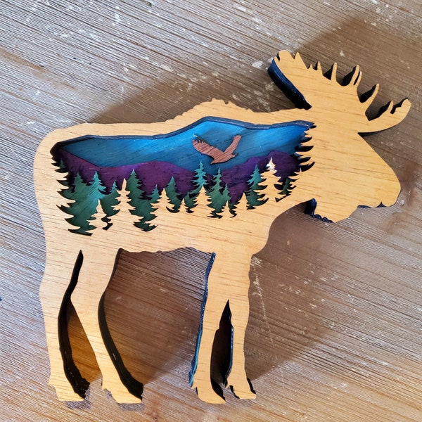 Wooden Moose - Etsy