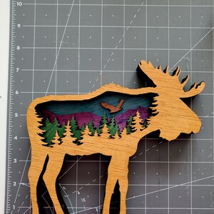 3D Wooden Moose - Etsy