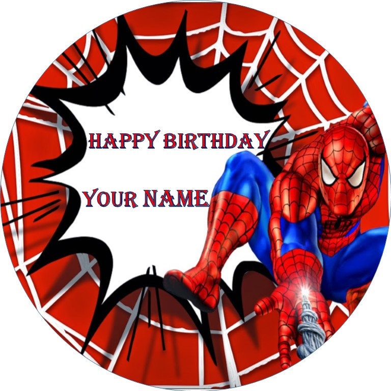 Spiderman Edible Cake Topper - Etsy Hong Kong