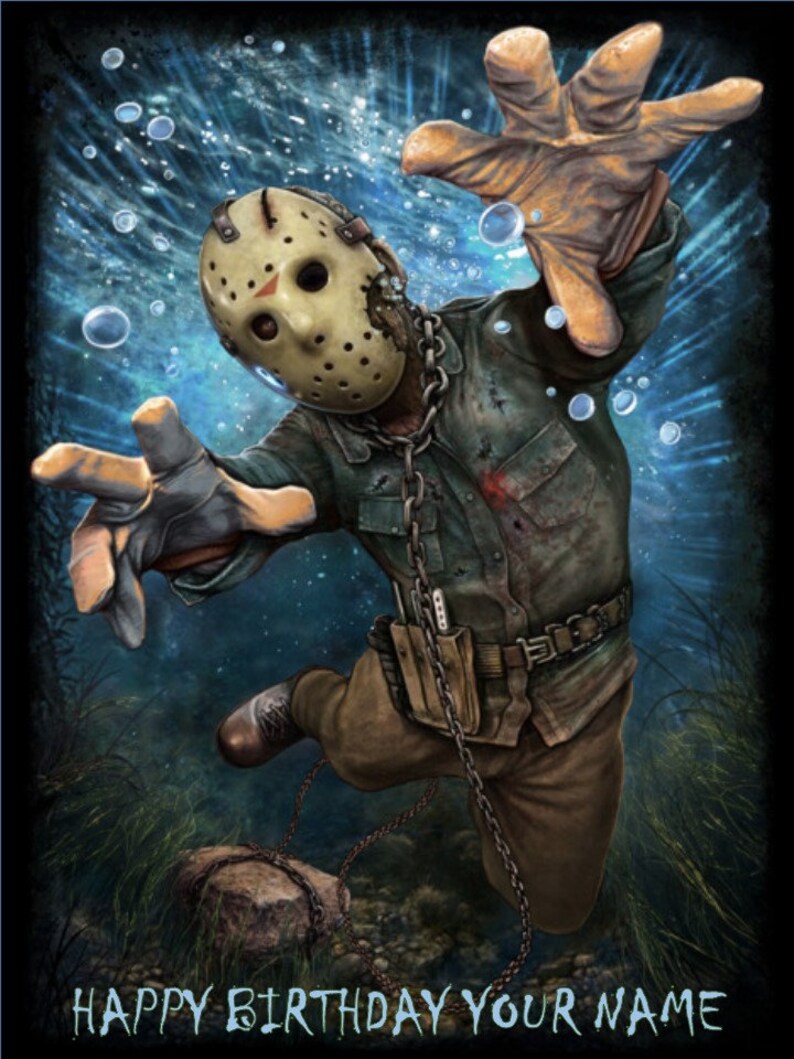 Jason Voorhees Horror Edible Cake Topper - Etsy
