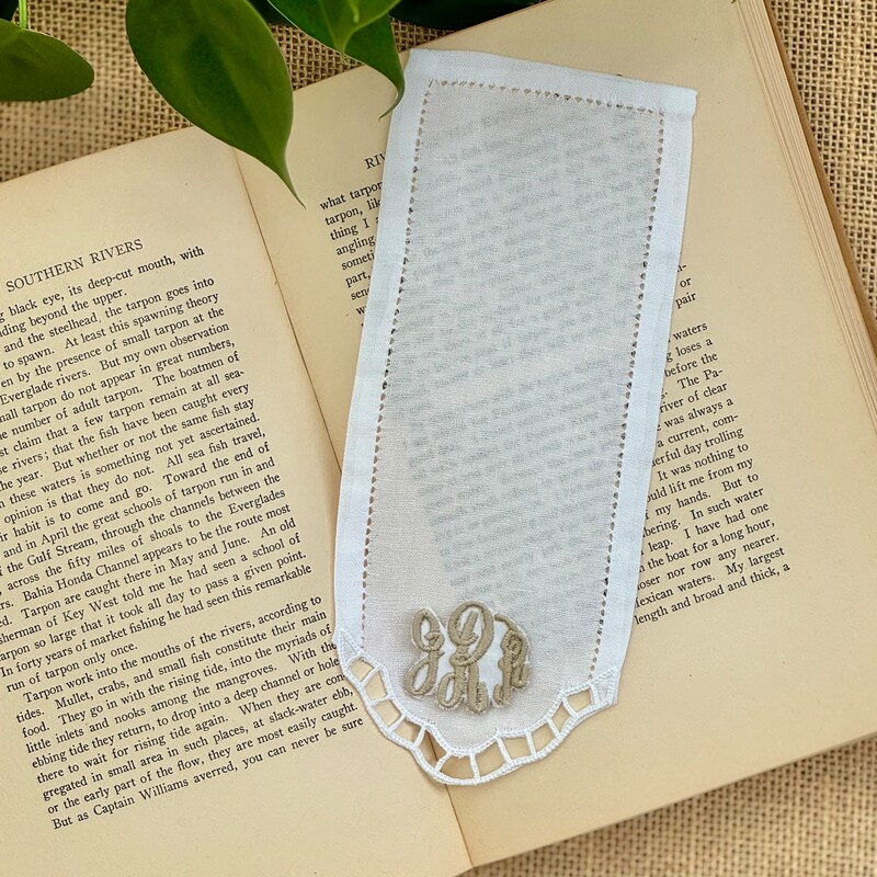 Monogrammed Bookmark - Etsy
