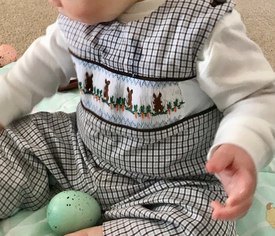 Custom Smocked Jon Jon/ Hand Smocked/easter Overalls/romper/valentine's ...