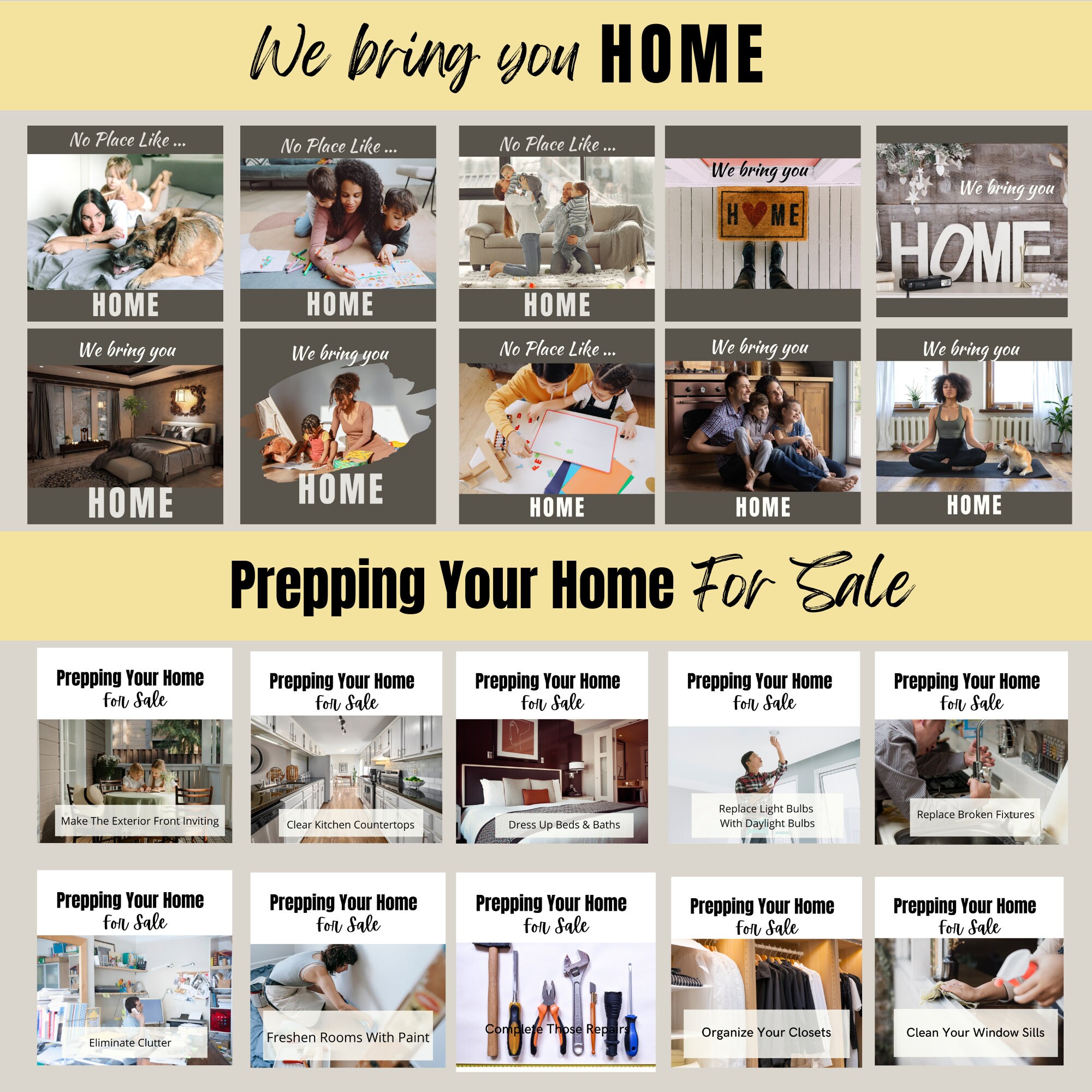 Real Estate Agent Social Media Posts: Canva Templates (digital Download ...