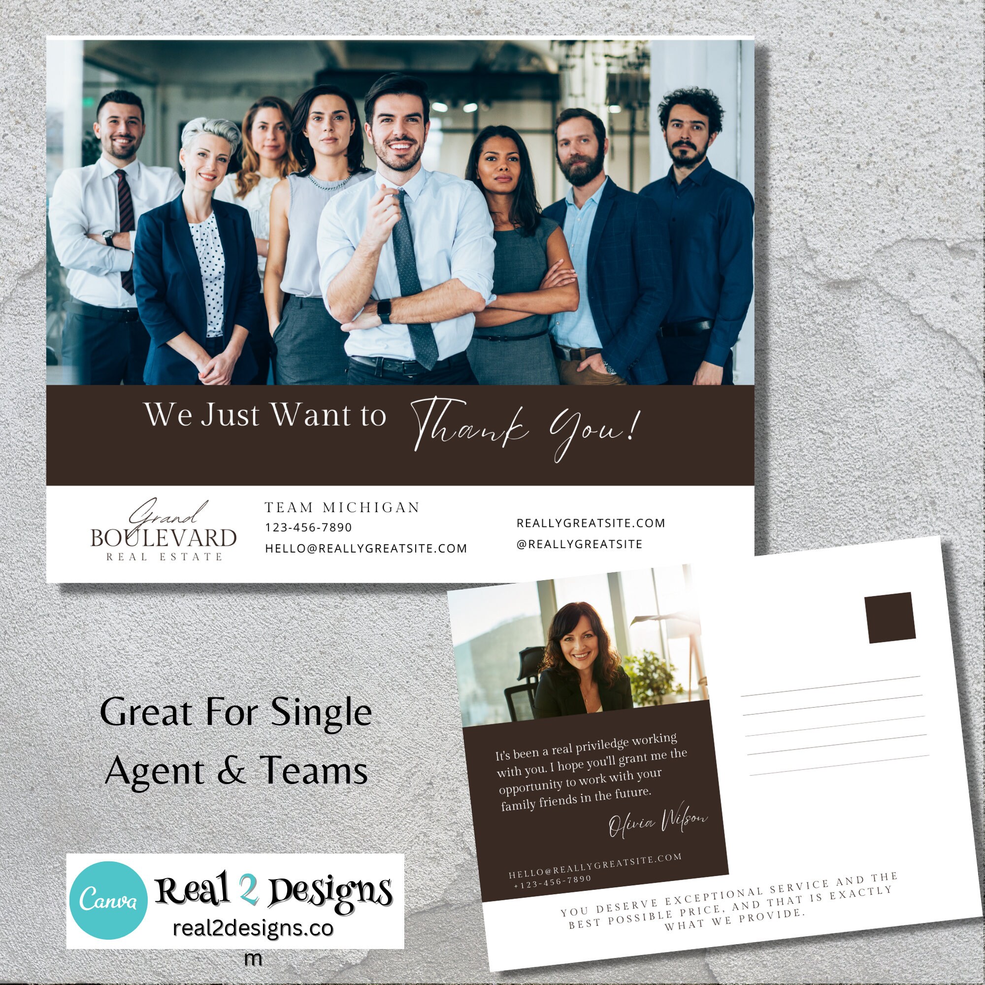 Real Estate Agent Printable Thank You Cards Small Business Thank You ...