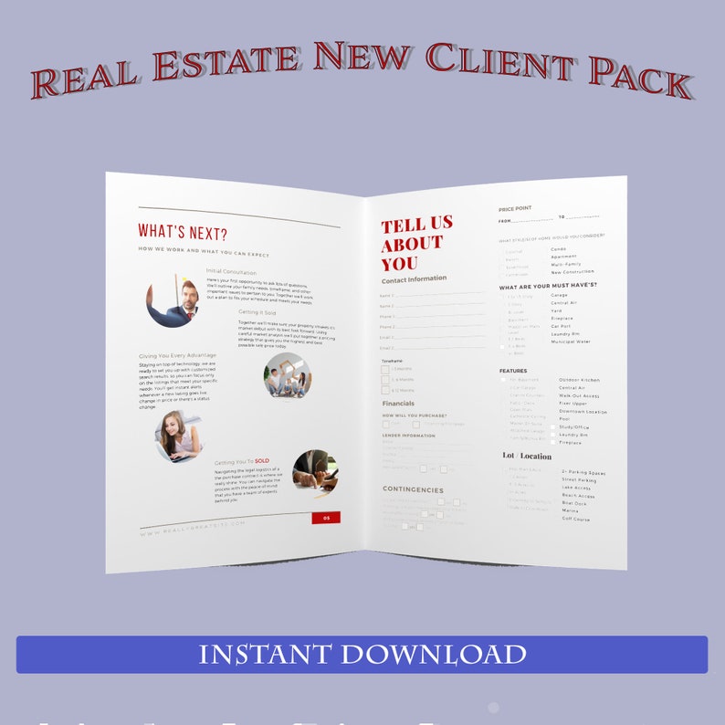 Real Estate Agent New Client Guide Real Estate Template Real Estate ...