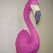 Flamingo Low Poly, Papercraft, PDF Template, Paper Model, Sculpture, 3D ...