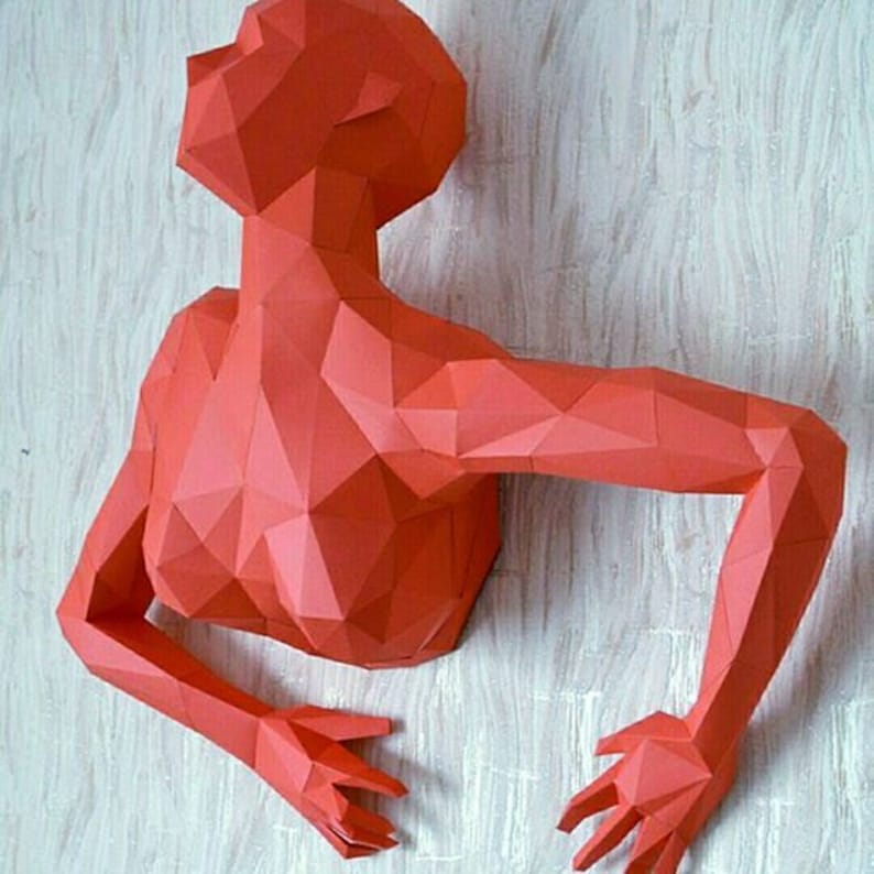 Paper Cruft Woman Model , Woman 3d Model , Origami Woman , Woman Paper ...