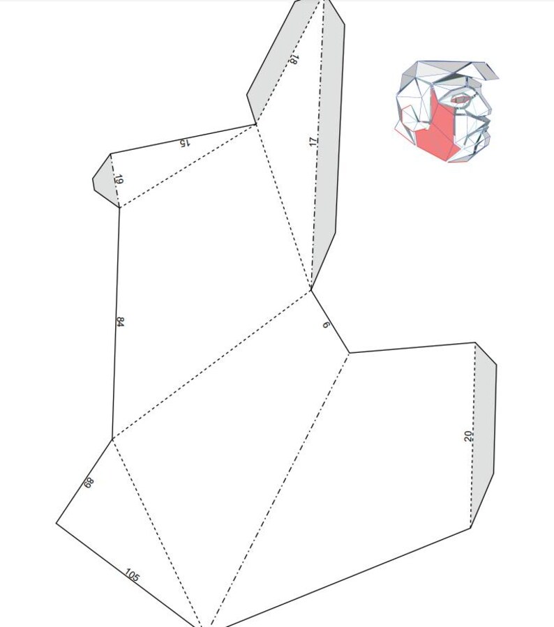 Low Poly 3D Papercraft Head Template – Printable PDF Mask Pattern, DIY Paper Model - Etsy Australia