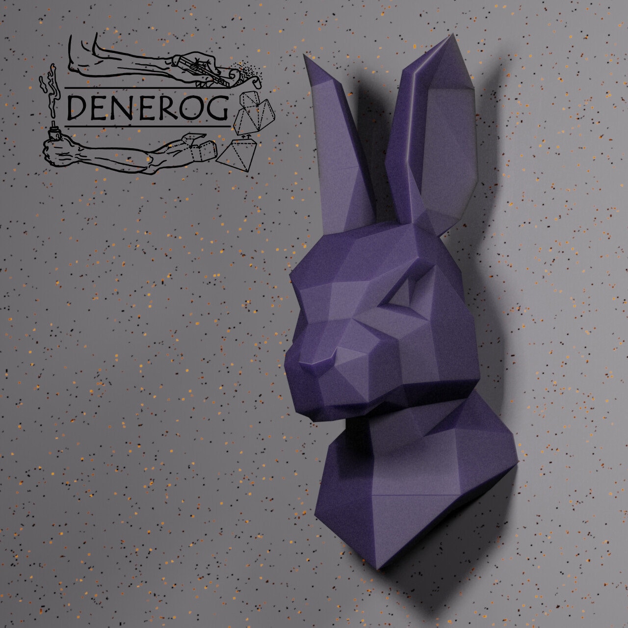 Rabbit Low Poly, Papercraft, PDF Template, Paper Model, Sculpture, 3D ...