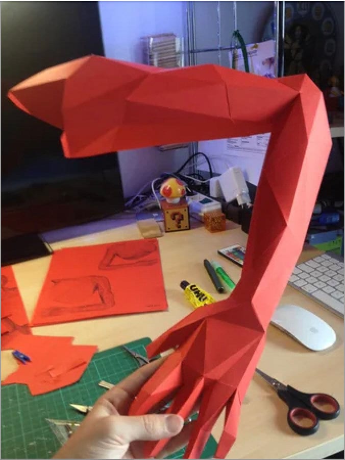 DIY Papercraft Woman Sculpture: Low Poly 3D Puzzle (pattern) - Etsy