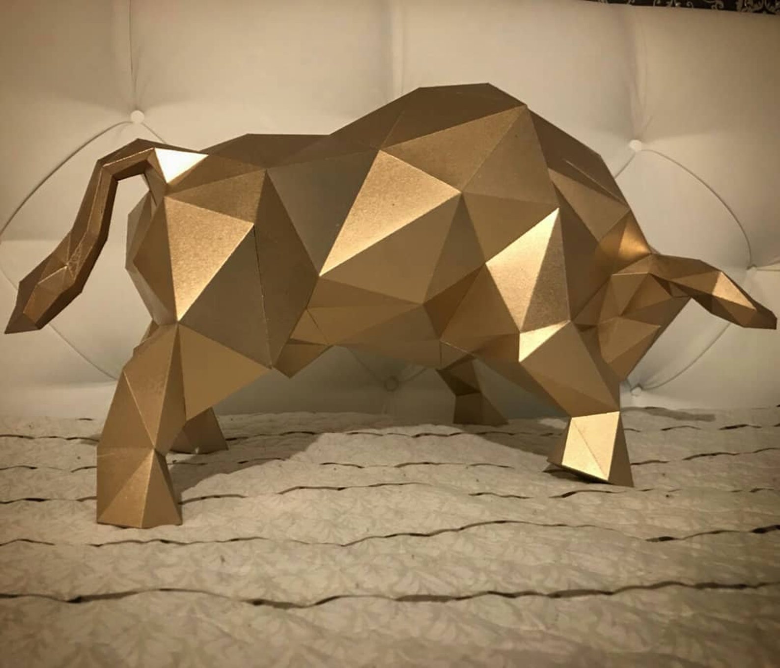 Paper Craft Bull Model, 3d Print, Bull 3d Model, DIY Model, Paper Model ...