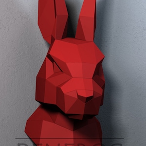 Rabbit Low Poly, Papercraft, PDF Template, Paper Model, Sculpture, 3D ...