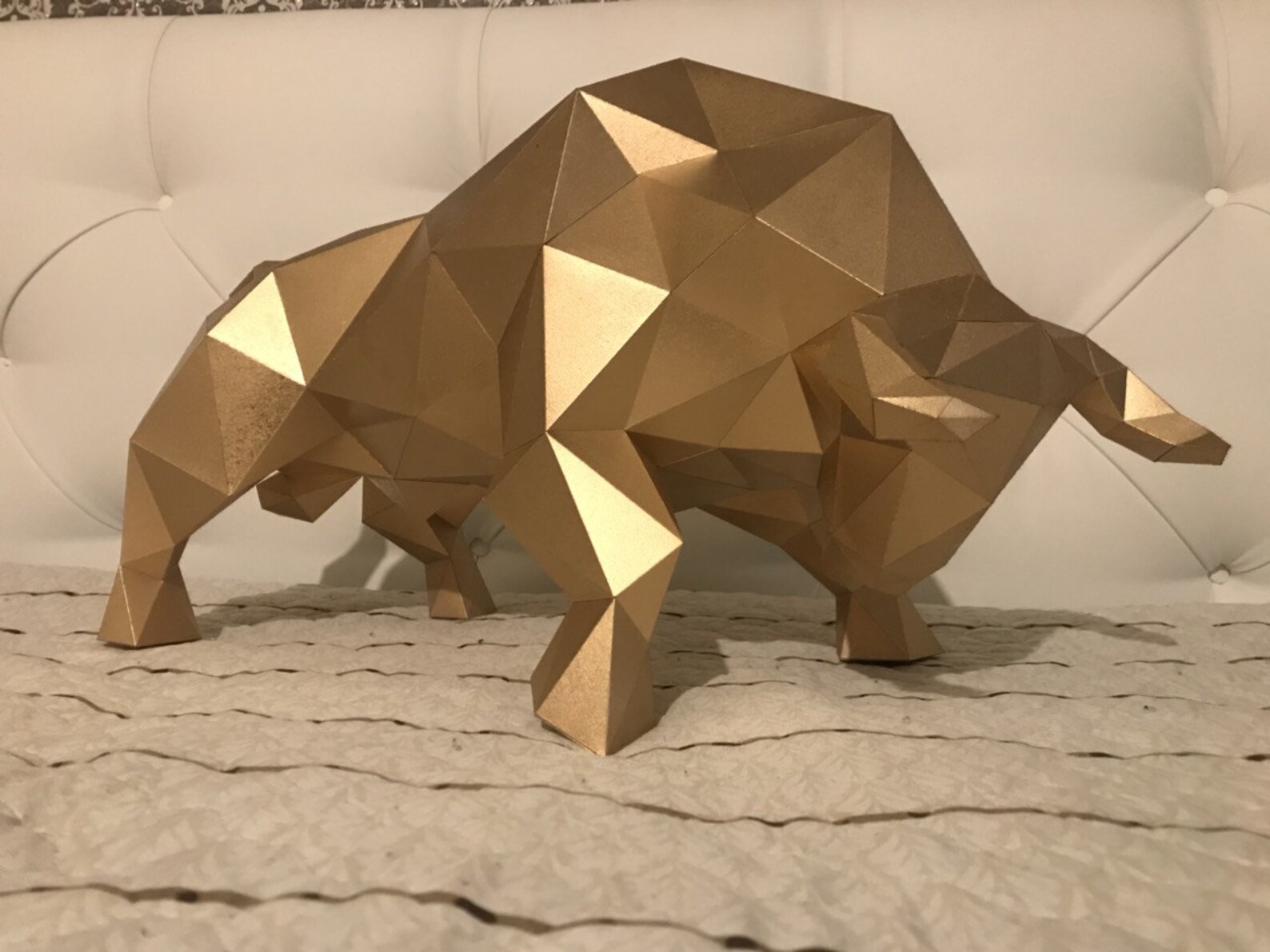 Paper Craft Bull Model, 3d Print, Bull 3d Model, DIY Model, Paper Model ...