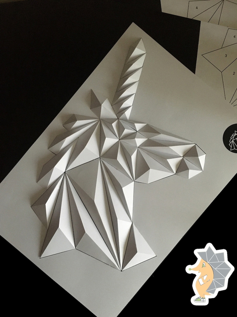 Unicorn 3d Papercraft Sculpture Low Poly Papercraft PDF - Etsy