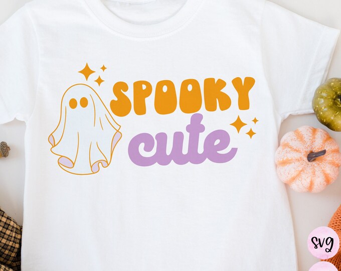 Spooky Cute Svg, Halloweens Svg, Kids Halloween Svg, Fall Retro ...