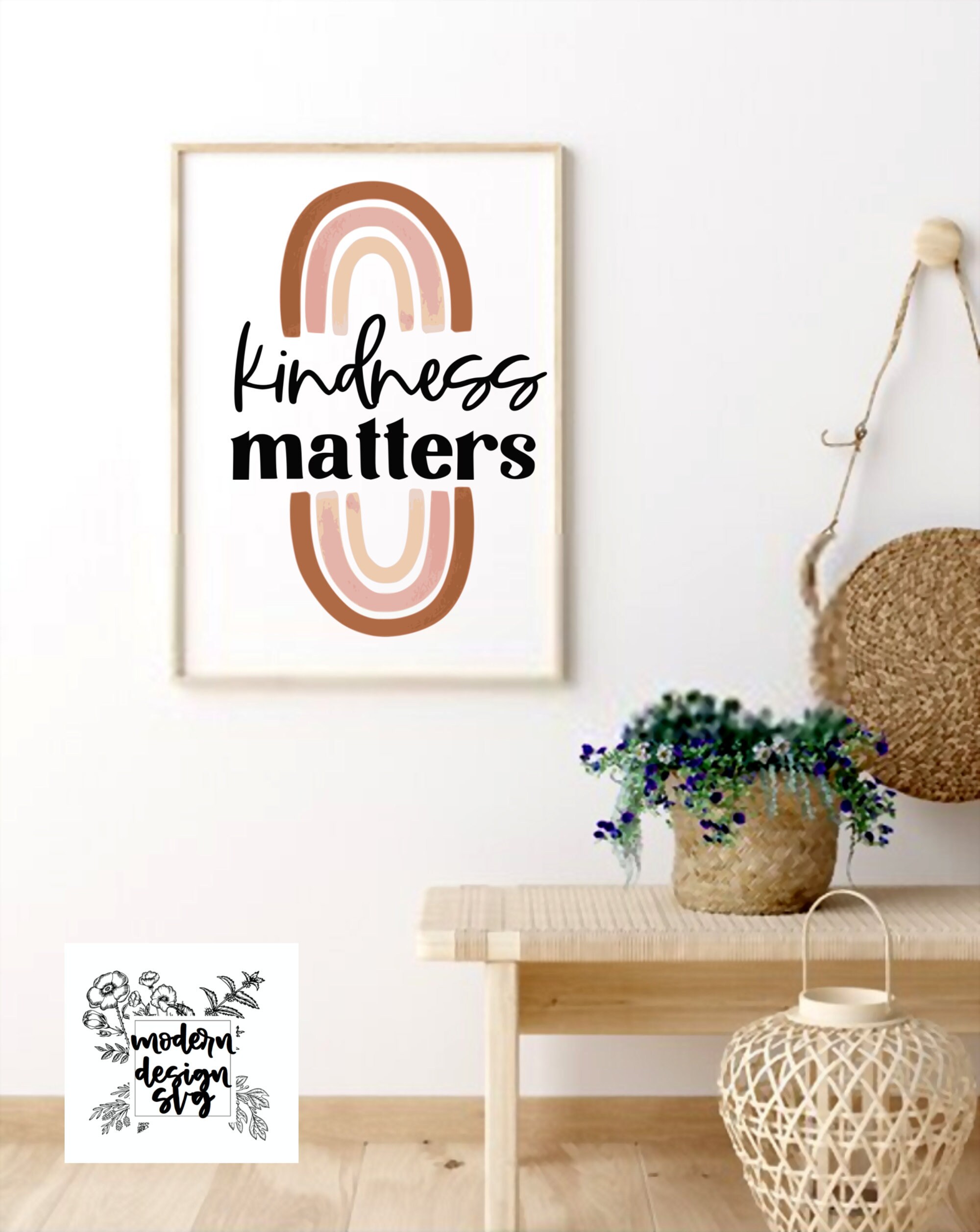 Kindness Matters You Are My Sunshine Nursery Print Boho - Etsy