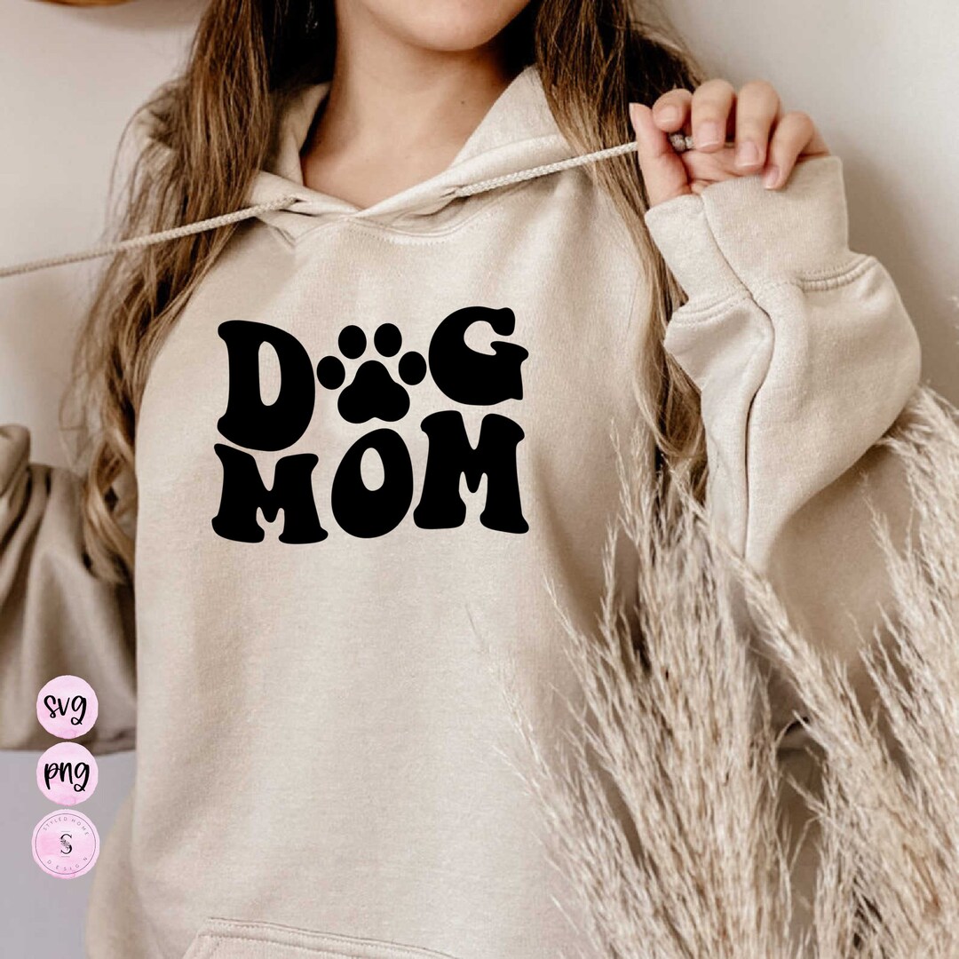 Dog Mom Svg, Wavy Text Svg, Retro Svg, SVG Cut File Printable PNG ...