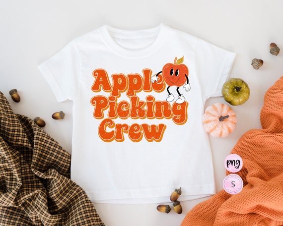 Apple Picking Fall Distressed PNG Sublimation Design Fall - Etsy