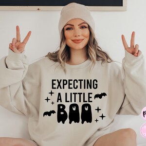 Expecting a Little Boo Png, Moms Club Png, Trendy Png, Halloween ...
