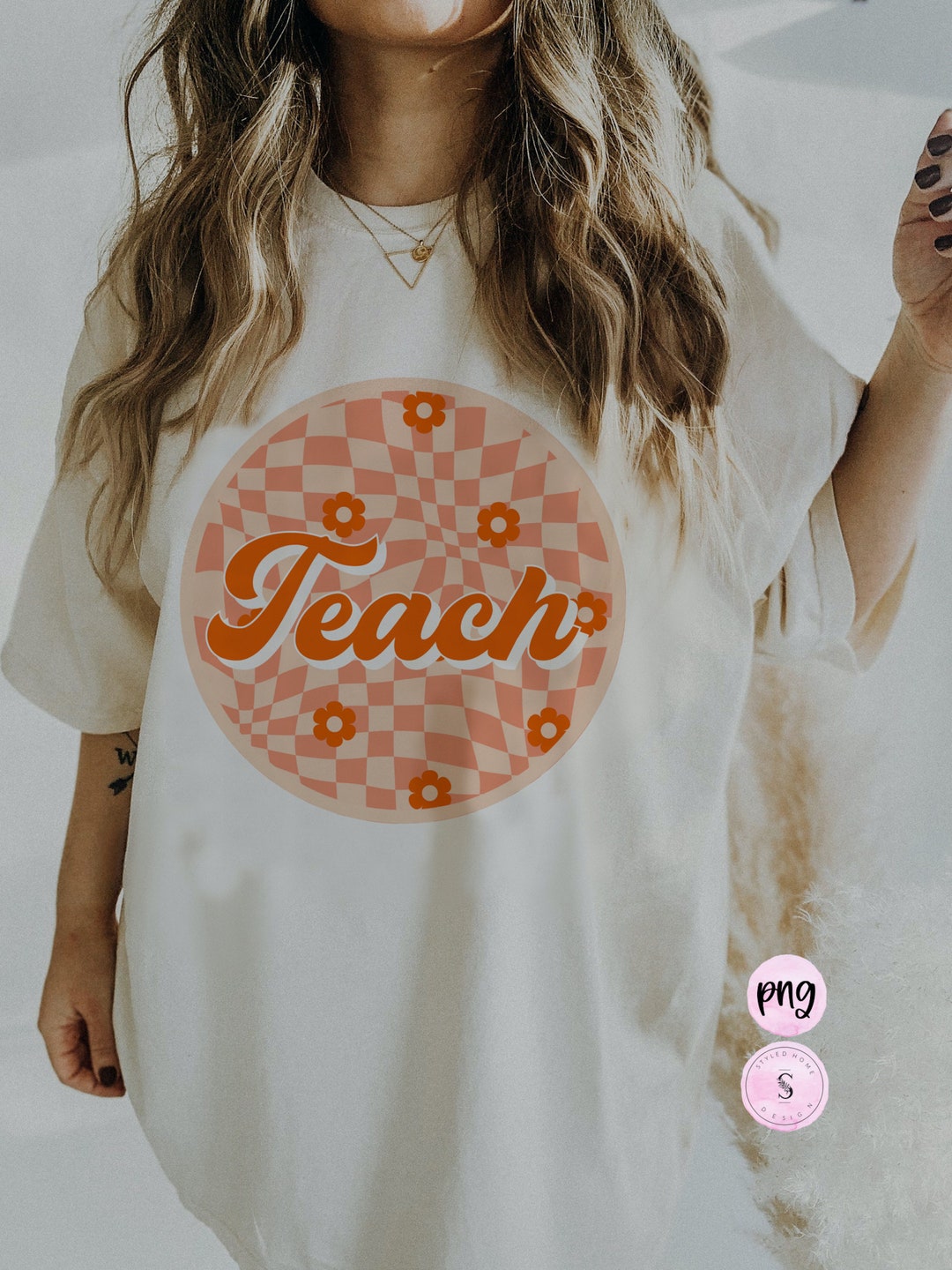 Teacher PNG- Back to School Sublimation Design, Fall Teacher Png, Retro ...