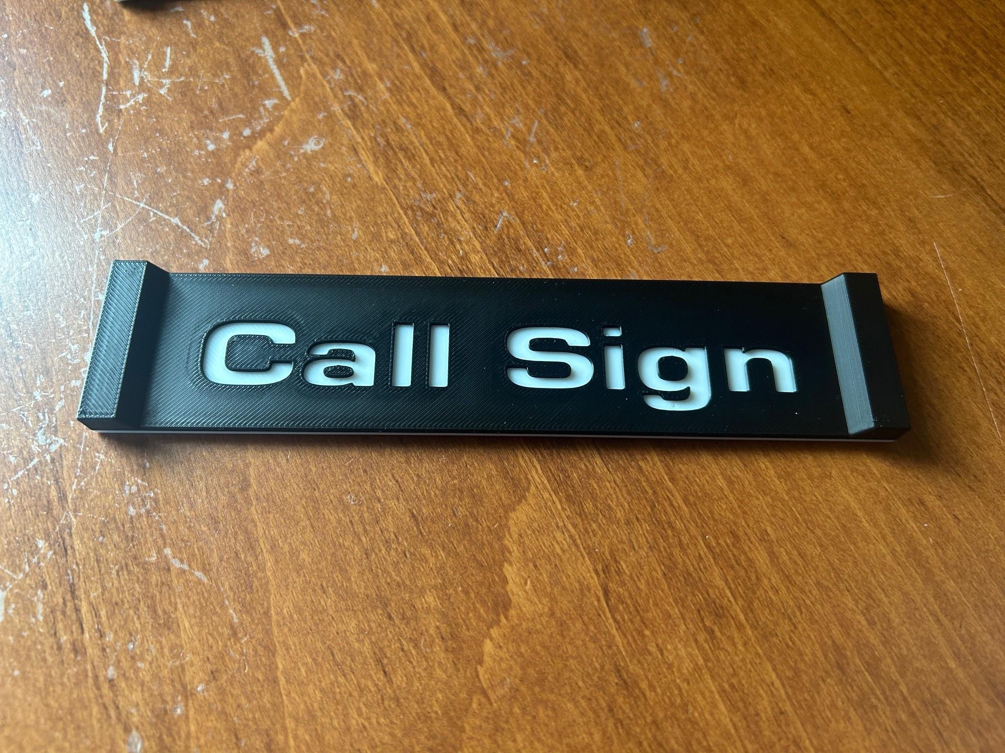 Name Plate/call Sign Replacement Panel - Etsy