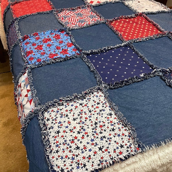 Denim Quilt - Etsy