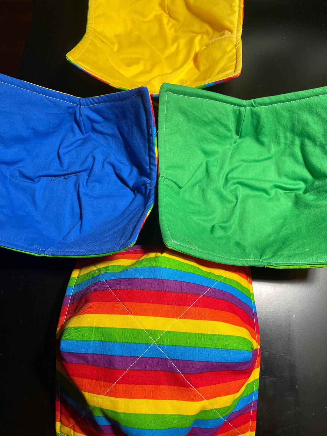 Rainbow Microwave Bowl Cozy, Microwave Bowl Holder, Soup Bowl Cozy ...