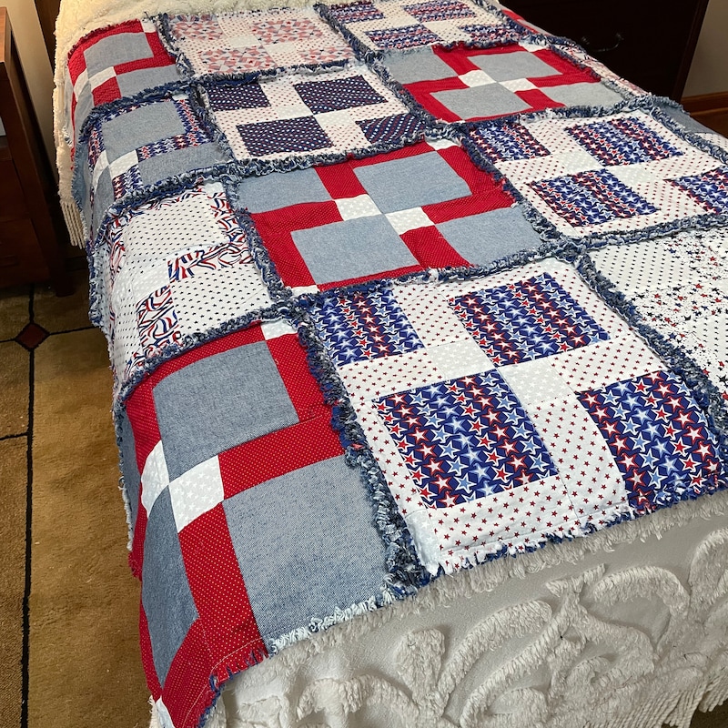 Denim Rag Quilt - Etsy
